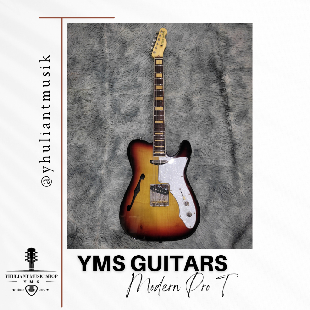Jual YMS Guitar TL Pro Series Telecaster Thinline Electric Guitar ...