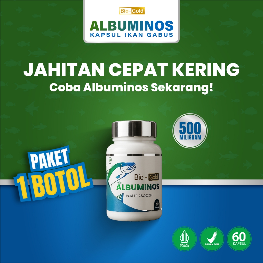 Jual Albuminos Kapsul Albumin Ekstrak Ikan Gabus 5x Lebih Cepat Keringkan Luka Operasi Cesar ...