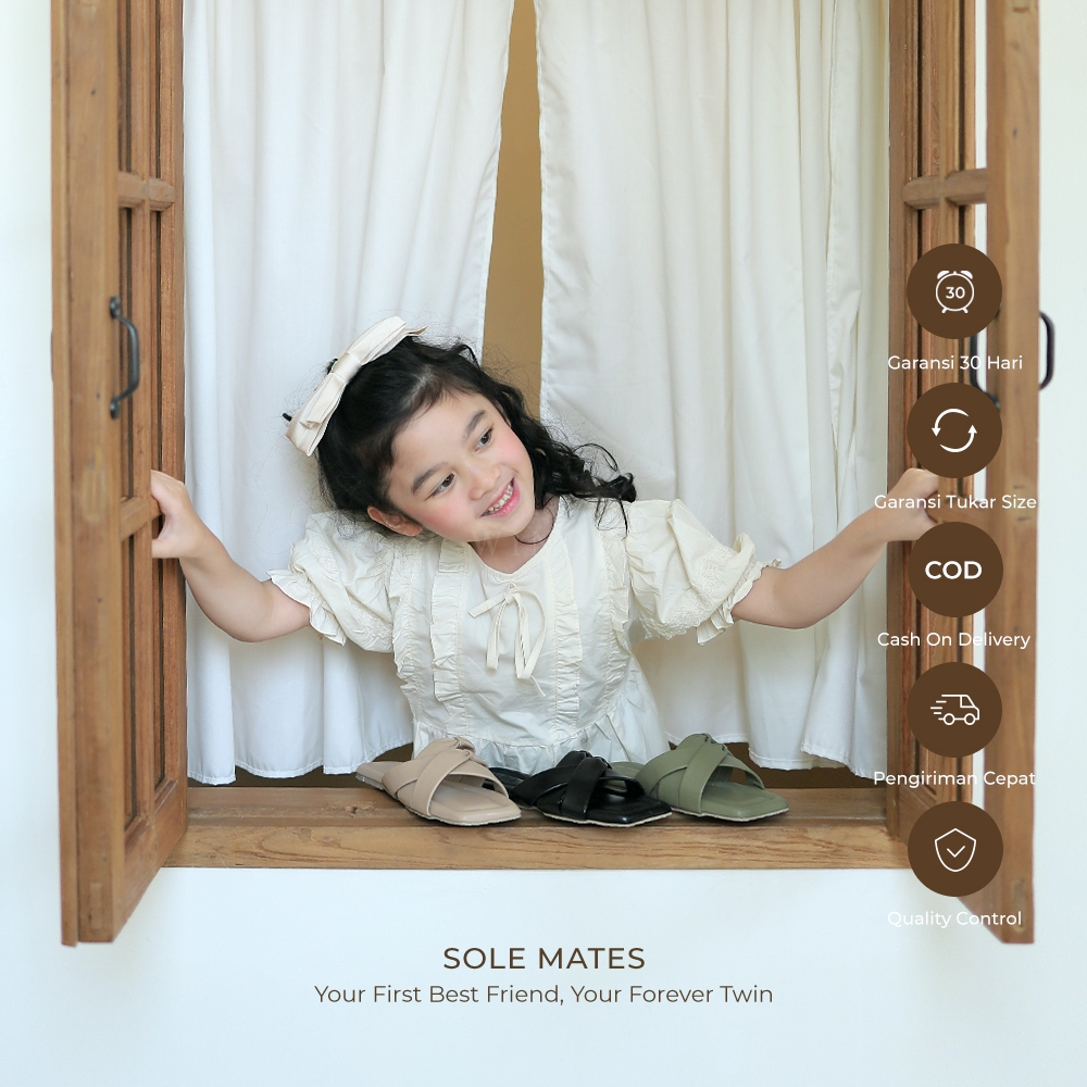 Jual WINOD Belva Kids Sandal Flat Anak Perempuan Model Slip On Girls ...