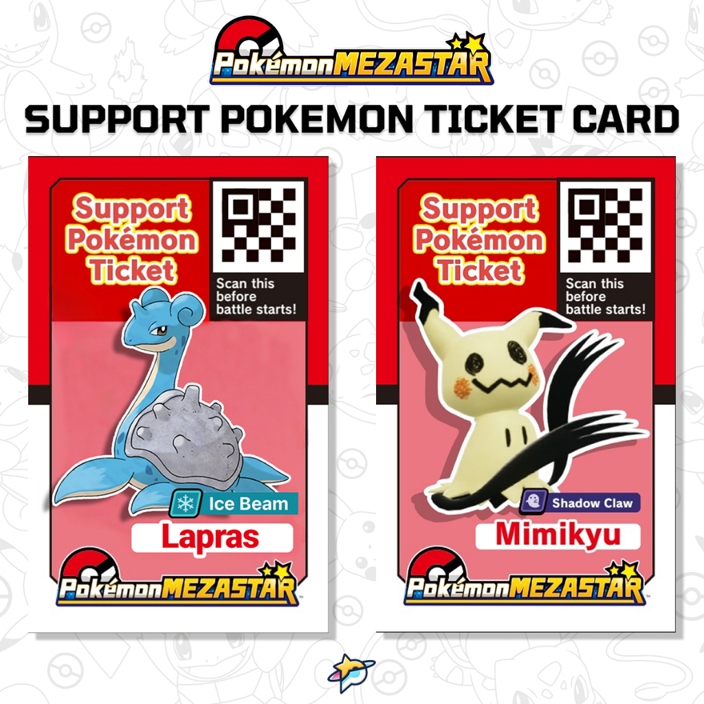Jual Support Pokemon Ticket Card Pokemon Mezastar [LAPRAS & MIMIKYU ...