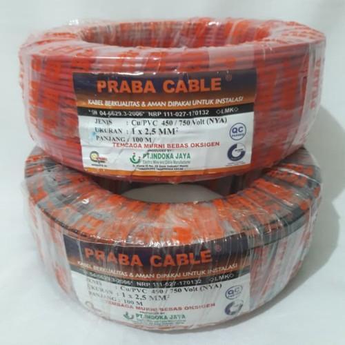 Jual Kabel Listrik NYA 1 x 2,5 mm Praba Tunggal Roll 100M | Shopee ...