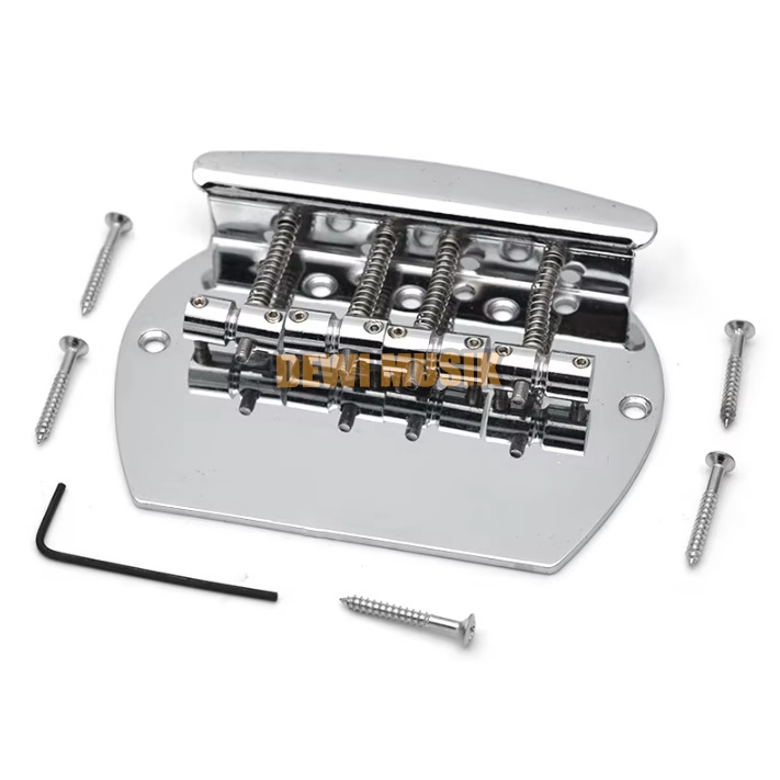Jual BRIDGE GITAR BASS MUSICMAN 4 SENAR WARNA CHROME AG066 / BRIDGE ...