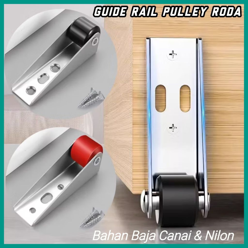 Jual Guide Rail Pulley Roda / Matex Roda Sliding / Roda Penopang Showcase Pintu Kaca Roda Bawah ...