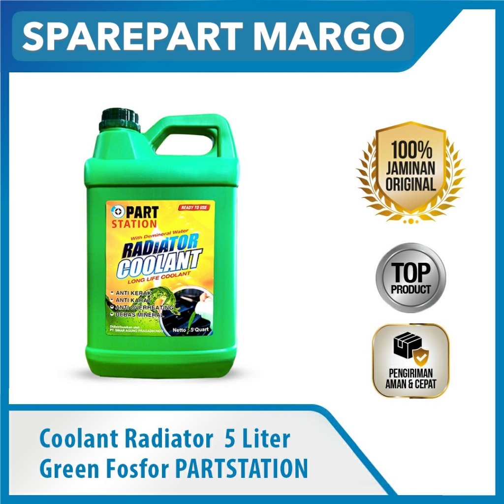 Jual PART STATION AIR COOLANT RADIATOR 5 LITER GREEN FOSFOR MOBIL ...
