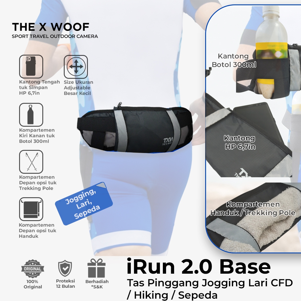Jual The X Woof iRun2Base Tas Jogging Tas Lari Tas Pinggang Lari Tas ...