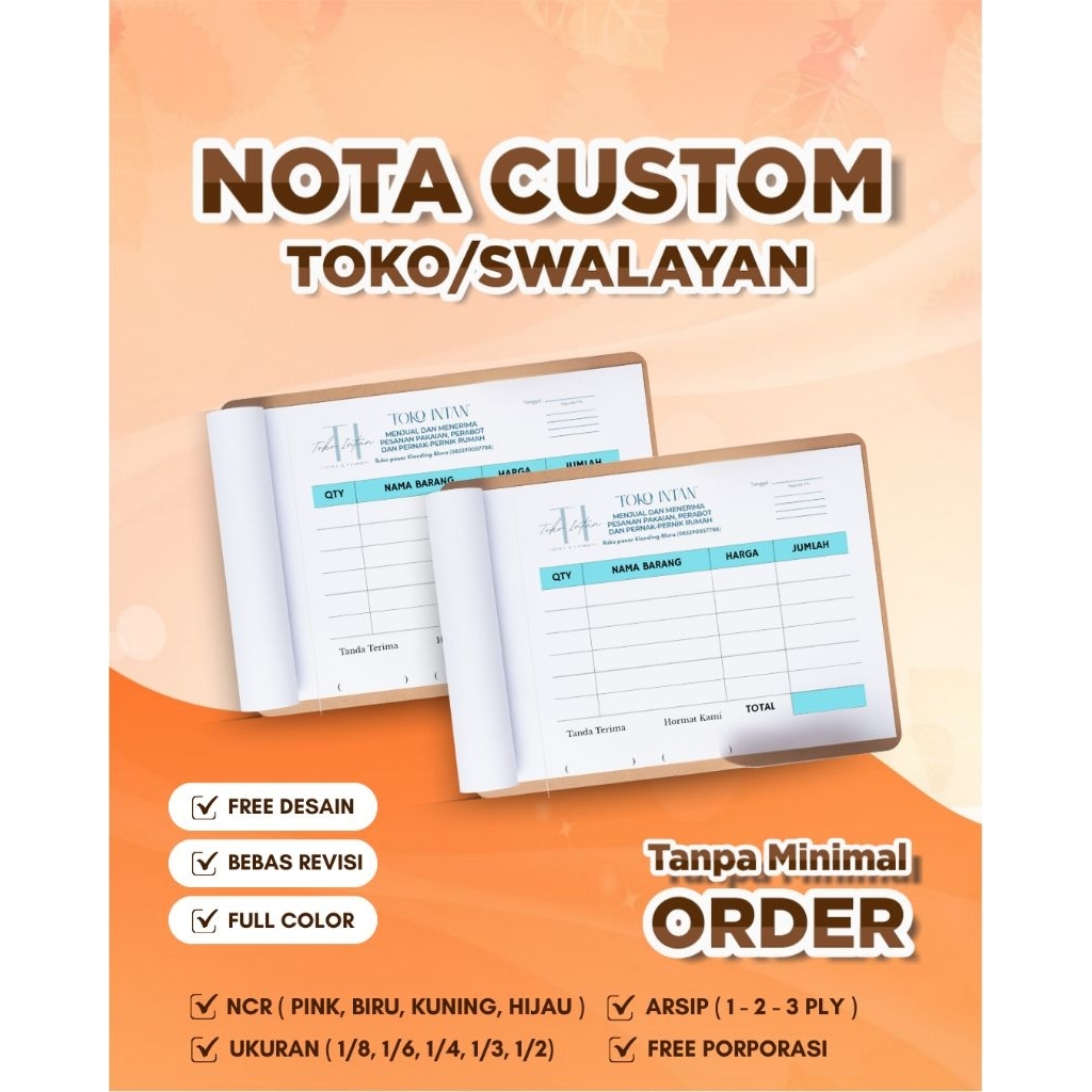 Jual CUSTOM NOTA TOKO | NOTA SWALAYAN | NOTA WARUNG | NOTA TOSERBA ...