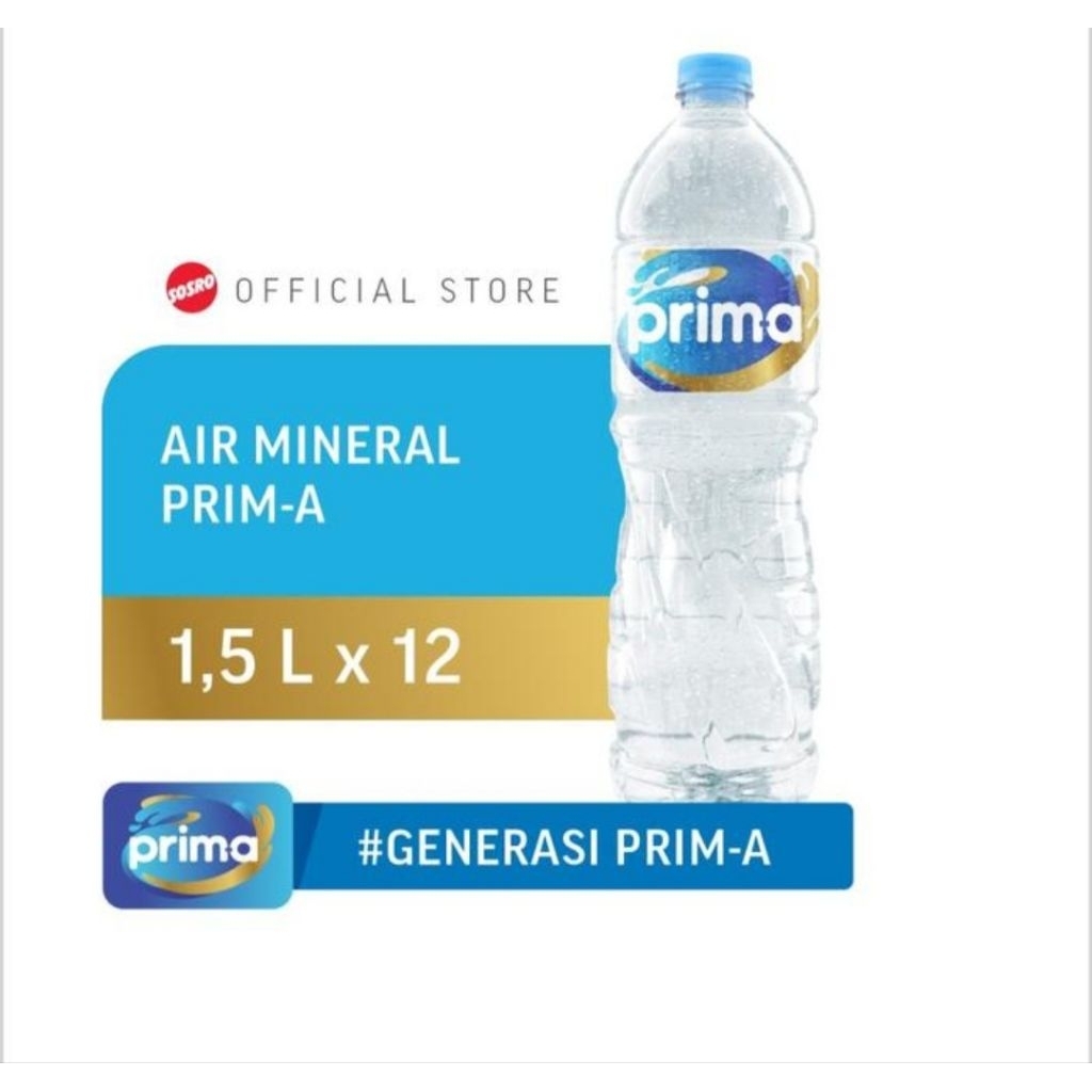 Jual Prima Air Mineral 1500 ml ( 1 dus isi 12 botol ) | Shopee Indonesia