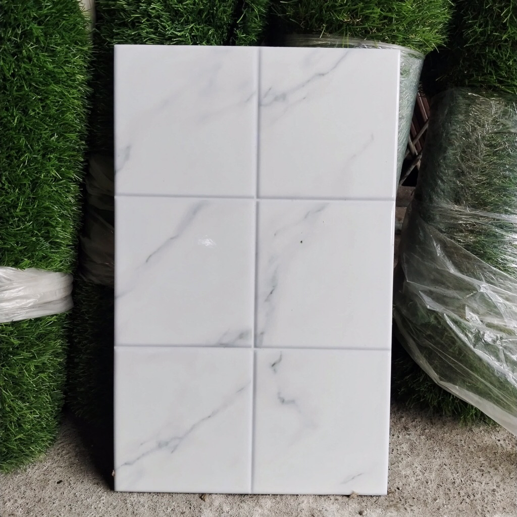 Jual keramik dinding 25x40 motif bata carara (glossy/ keramik dinding/ keramik kamar mandi ...