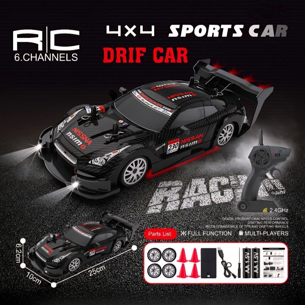 Jual Mainan Mobil Balap Drift Remote Control 4WD - RC Fierce Car Racing ...