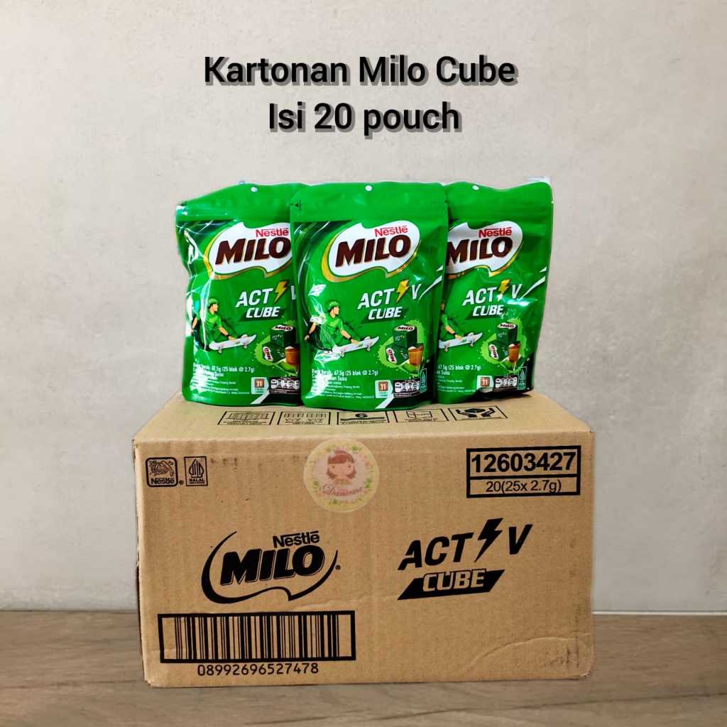 Jual Milo activ cube original 1 dus 20 pouch ( ds bgr ) | Shopee Indonesia