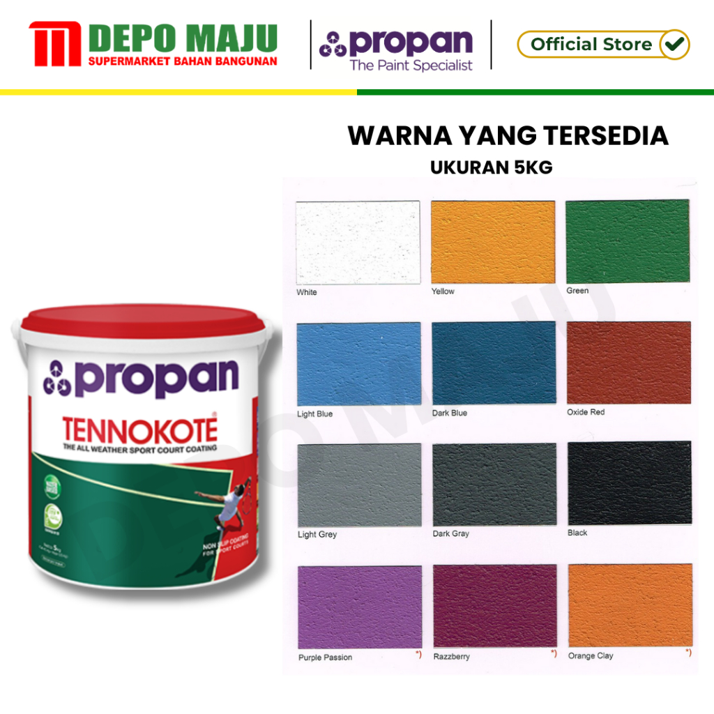 Jual PROPAN TENNKOTTE CAT LAPANGAN- Cat Lapangan Cat Lantai Beton Warna ...