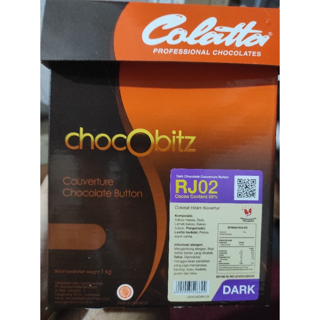 Jual colatta dark chocobitz coverture coklat coin 1kg | Shopee Indonesia