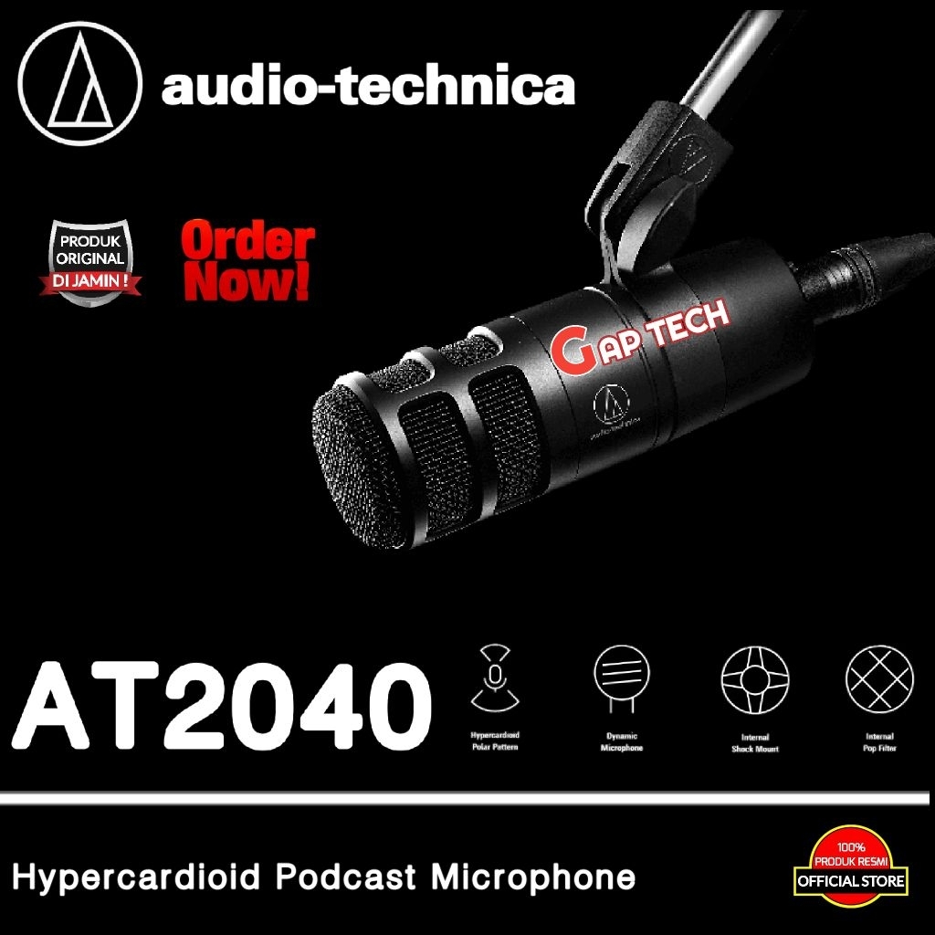 Jual Audio Technica AT2040 / AT-2040 / AT 2040 Hypercardioid Dynamic ...