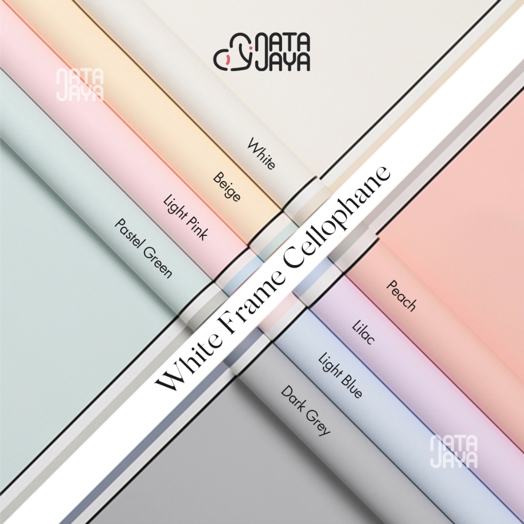 Jual Kertas Cellophane Bucket Bunga (White Frame) Flower Wrapping Paper ...