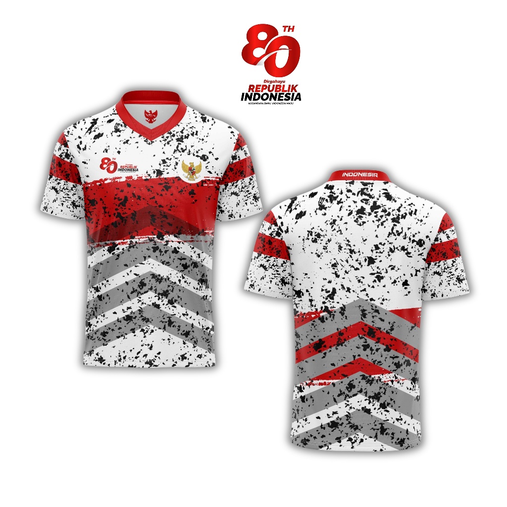 Jual BAJU KAOS JERSEY TERBARU INDONESIA MERDEKA HUT RI 80 DIRGAHAYU ...