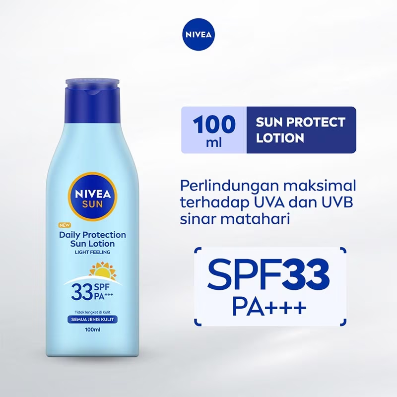 Jual NIVEA Body Lotion Daily Protection Sun SPF 33 100ml | Shopee Indonesia
