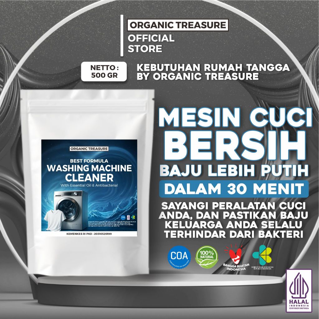Jual ORGANIC TREASURE - Pembersih Mesin Cuci Formula Aktif – Angkat ...