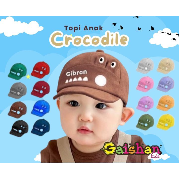 Jual Topi Anak Crocodile Aligator Laki-Laki Perempuan Free Bordil Nama ...