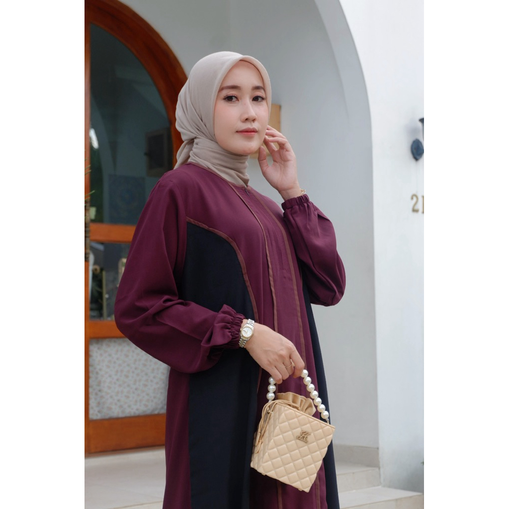 Jual Devira Dress Gamis by Dns bahan Sabrina Gamis cantik | Shopee ...