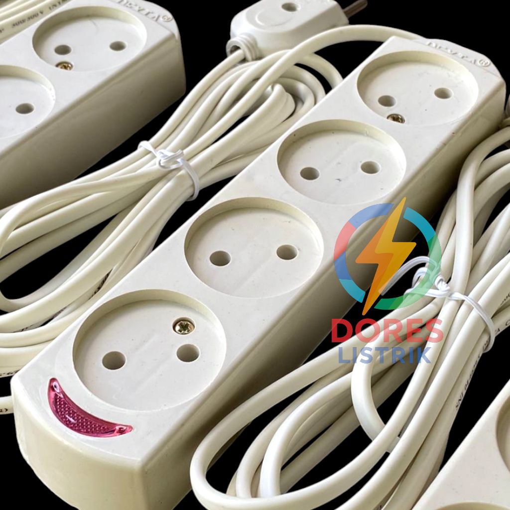 Jual Stop Kontak Gepeng +Kabel DEXTA Kabel Olor 2L 3L 4L 5L Panjang 1 ...