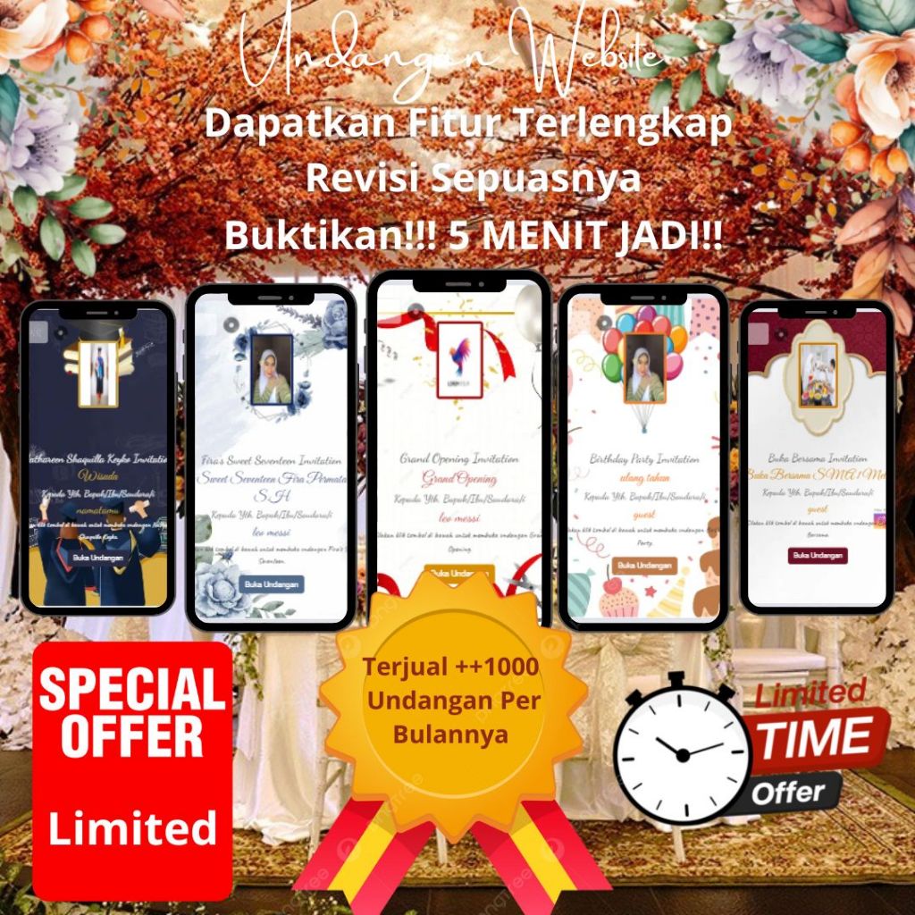 Jual Undangan Digital Website | Bebas Isi Sendiri | Event Theme ...