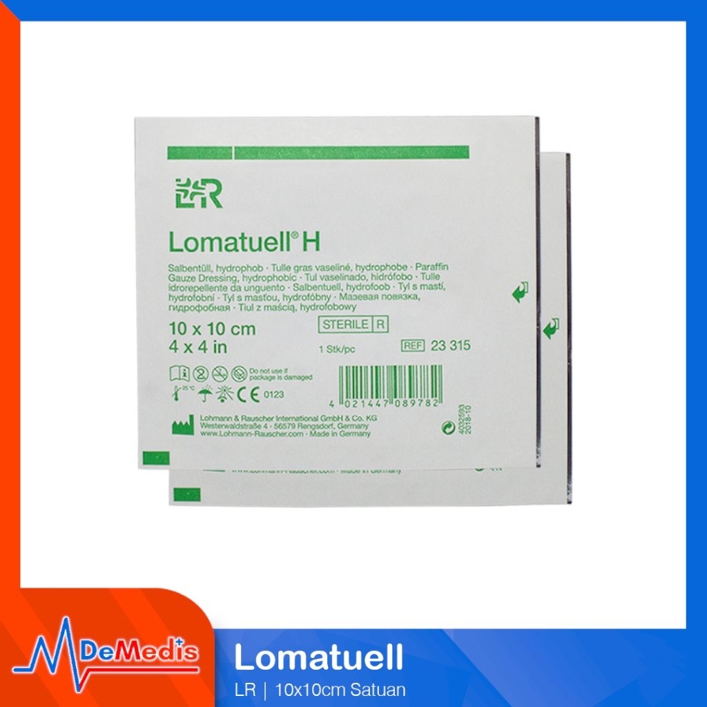 Jual LOMATUELL Kasa Penutup Luka 10cm x 10cm Lomatul Vaseline Dressing ...
