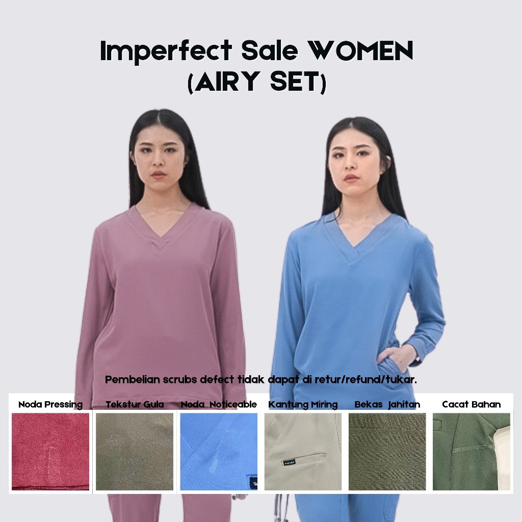 Jual Imperfect Sale (ONE SET) II Wunder Scrubs - Baju jaga/Baju OK/Baju OKA/Scrubs Dokter/Doctor ...