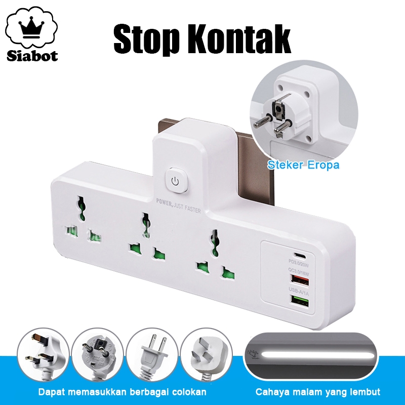 Jual 【Ready】Colokan Listrik Stop Kontak Kabel Saklar On Off dengan 2/3 ...