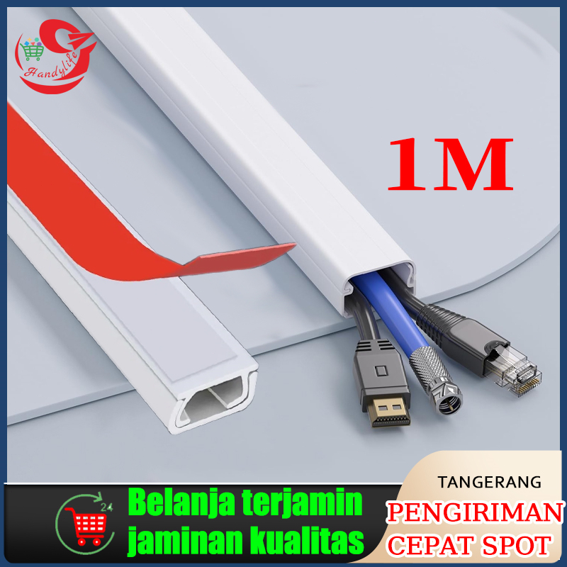 Jual 1M Kabel Duct Cable Ducting Penutup Pelindung Kabel Tempel Dinding ...
