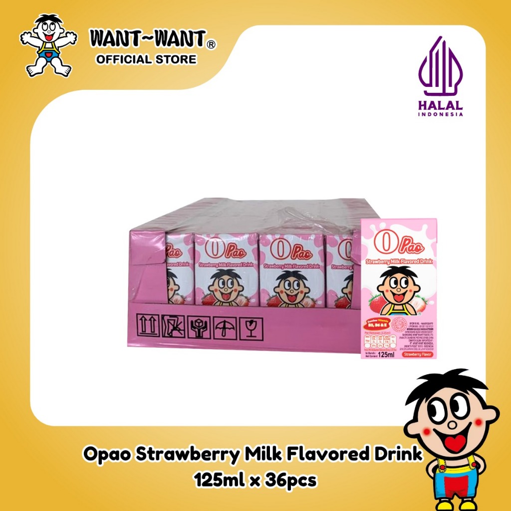 Jual Want Want Opao Milk Flavoured Drink Minuman Susu Rasa Strawberry ...