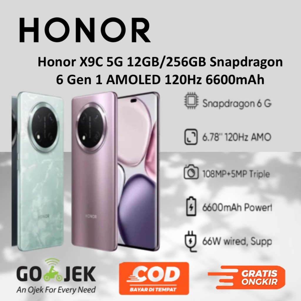 Jual Honor X9C 5G 12GB/256GB Snapdragon 6 Gen 1 AMOLED 120Hz 6600mAh ...