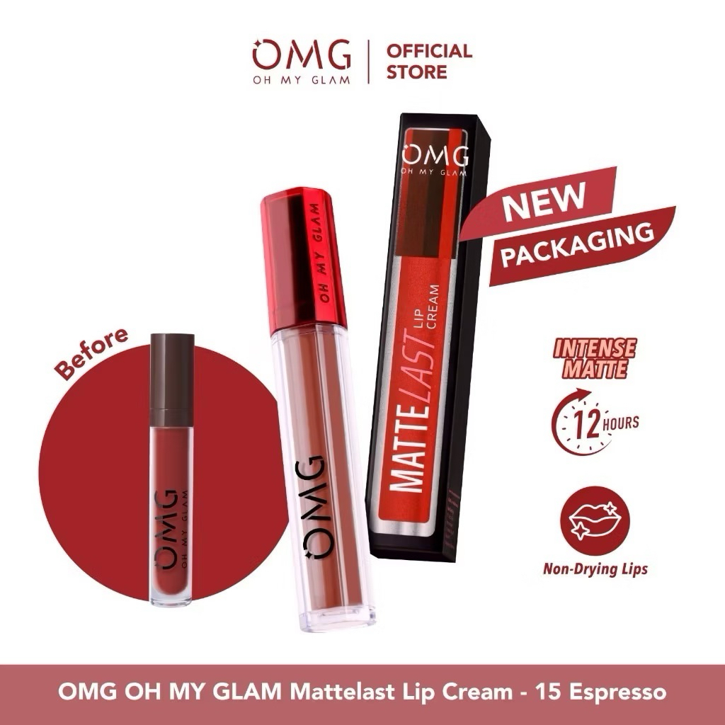 Jual OMG OH MY GLAM Matte Kiss Lip Cream 3,5 g | Shopee Indonesia