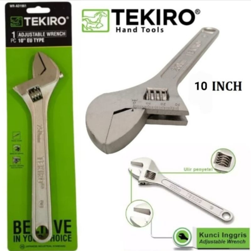 Jual TEKIRO KUNCI INGGRIS 10" / ADJUSTABLE WRENCH TEKIRO EU TYPE 10 ...