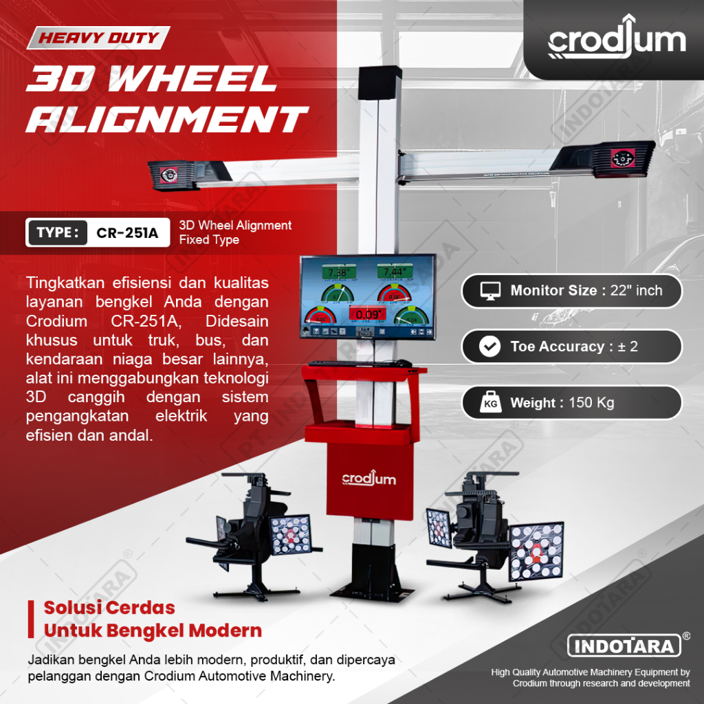 Jual Spooring Mobil / Wheel Alignment CR-251A Fixed Type CRODIUM ...