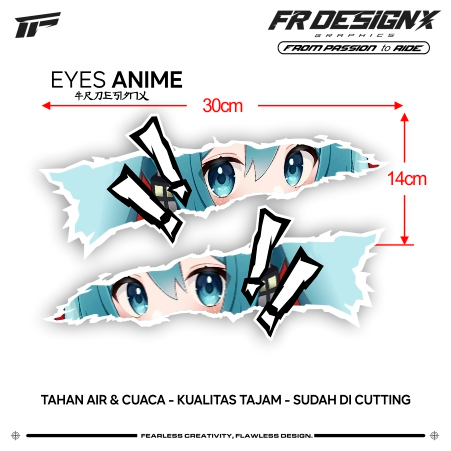 Jual STICKER MATA ANIME HATSUNE MIKU UKURAN A1 STIKER MATA MANGA ...