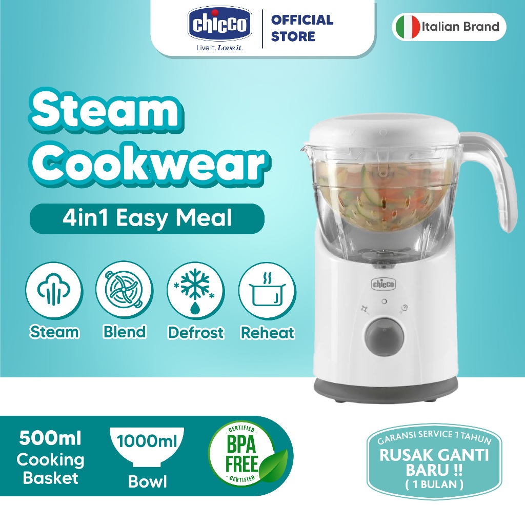 Jual CHICCO Easy Meal 4in1 Baby Food Processor Food Maker Steamer ...
