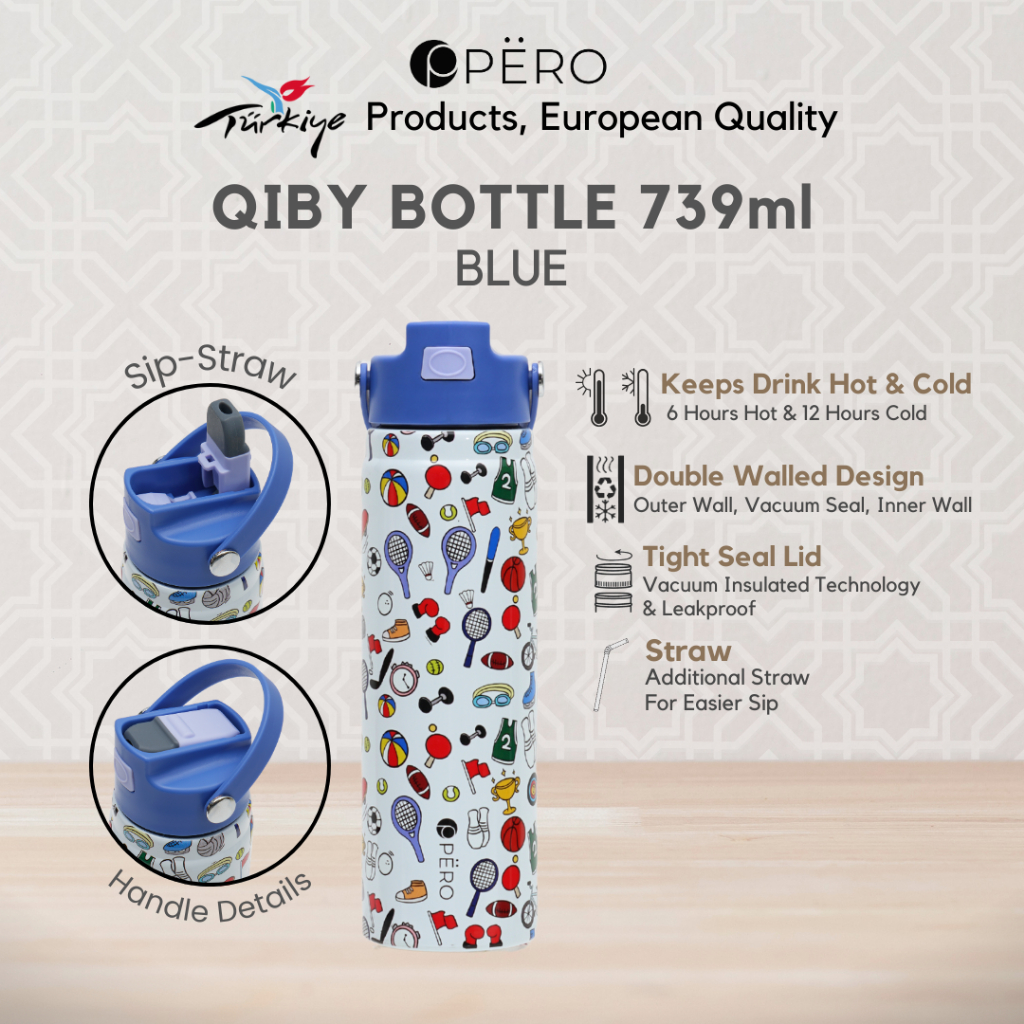 Jual Pero Permos Qiby Bottle Tumbler 739ML / Botol Minum Tumbler Vakum ...