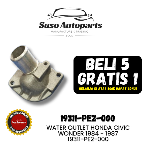 Jual WATER OUTLET HONDA CIVIC WONDER 1984 - 1987 19311-PE2-000 | Shopee Indonesia
