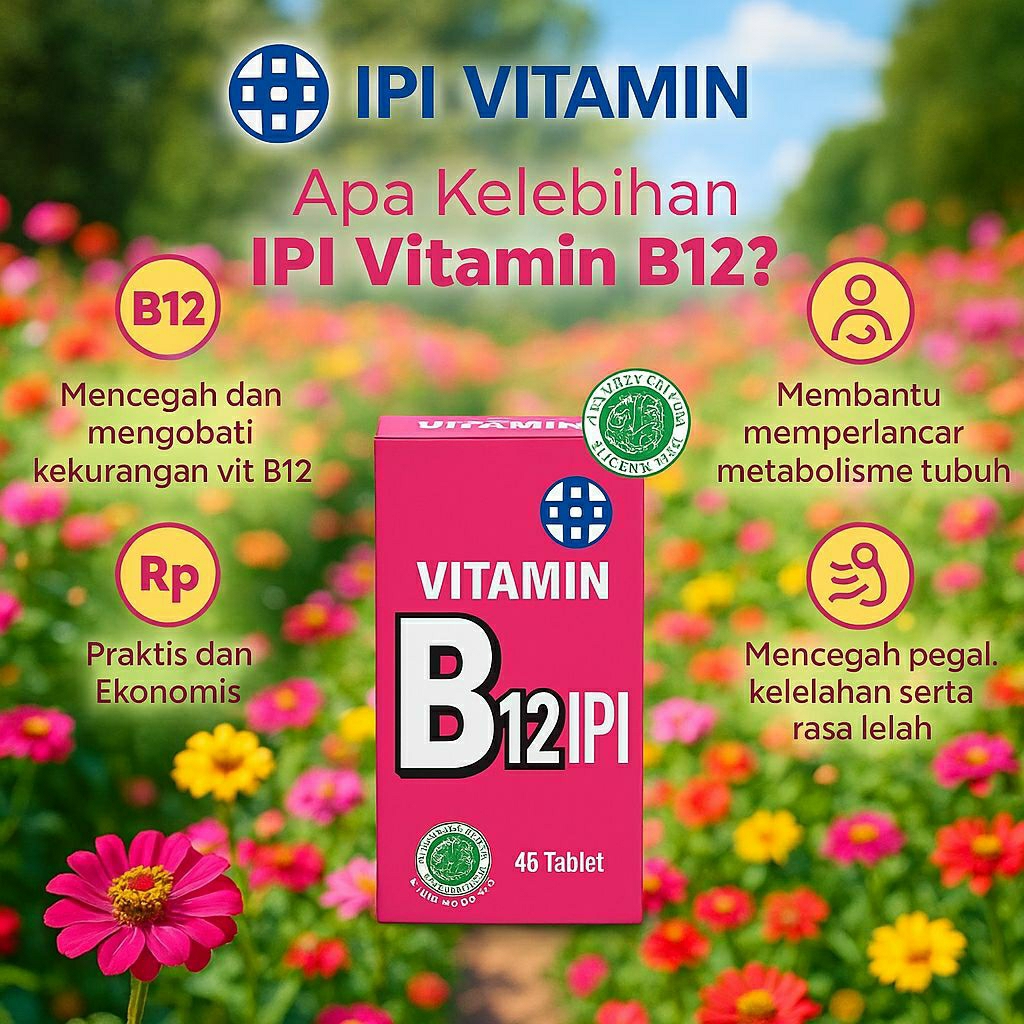 Jual Vitamin B12 IPI isi 45 tablet Vit B 12 Multivitamin Mineral ...