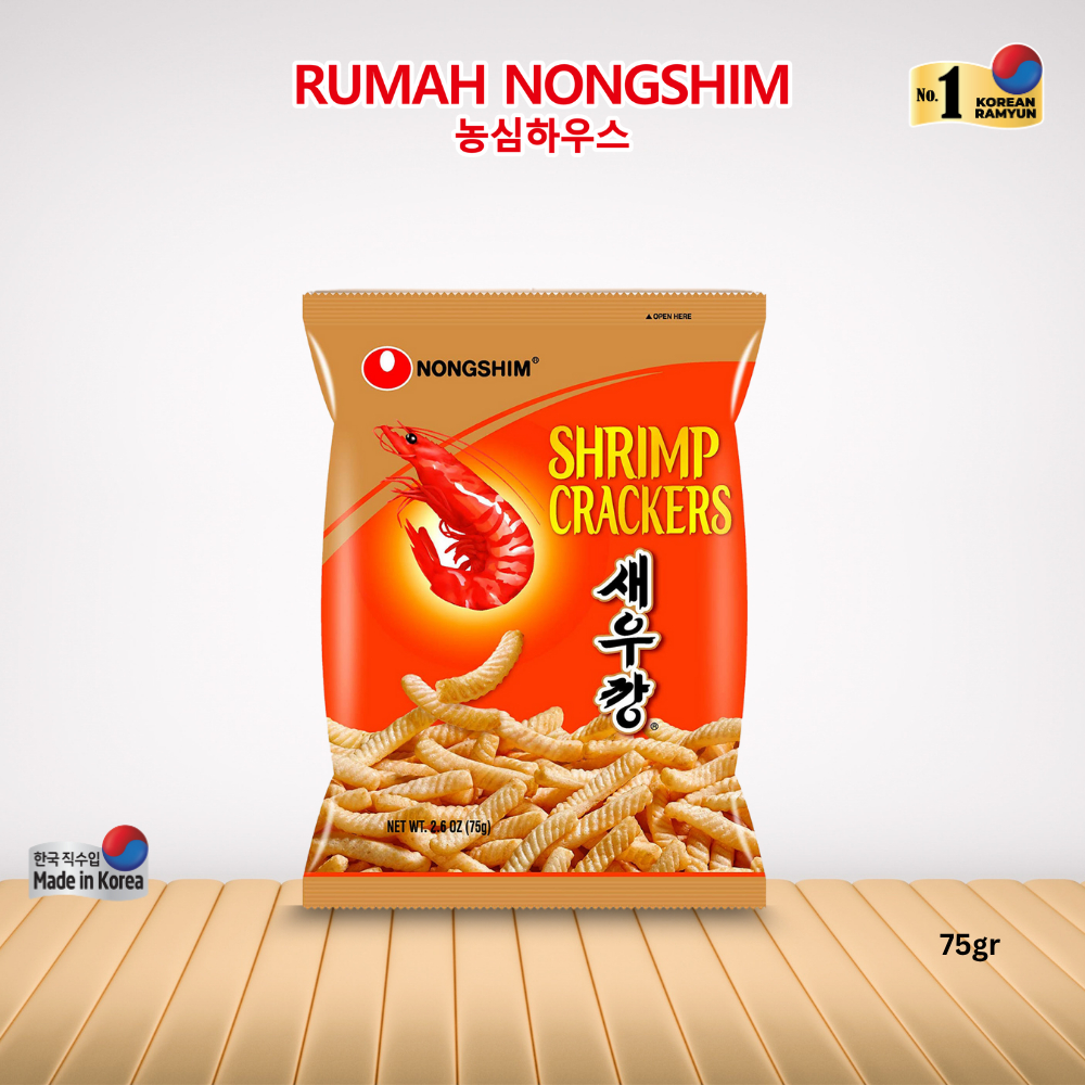 Jual Nongshim SHRIMP CRACKER 75 gram Snack Rasa Udang Asli dari Korea ...