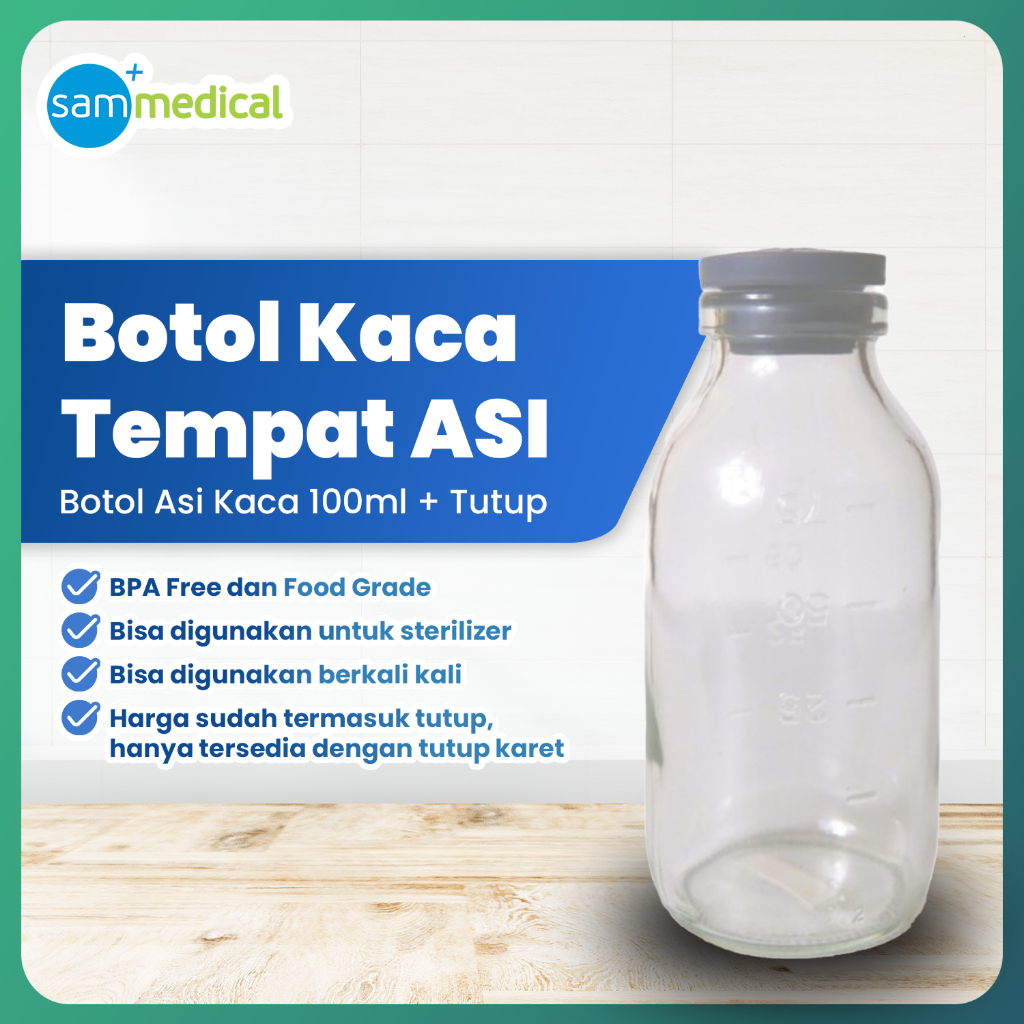 Jual Botol Asi Kaca Bening + Tutup Karet tanpa Skala - Lokal per 5 pcs ...