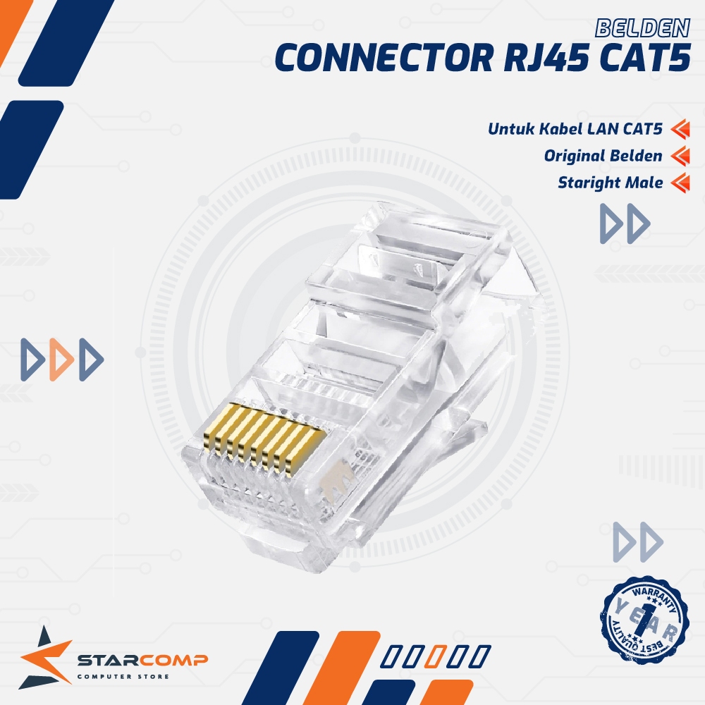 Jual BELDEN CONECTOR RJ 45 CAT 5 Konektor LAN RJ45 CAT5 | Shopee Indonesia
