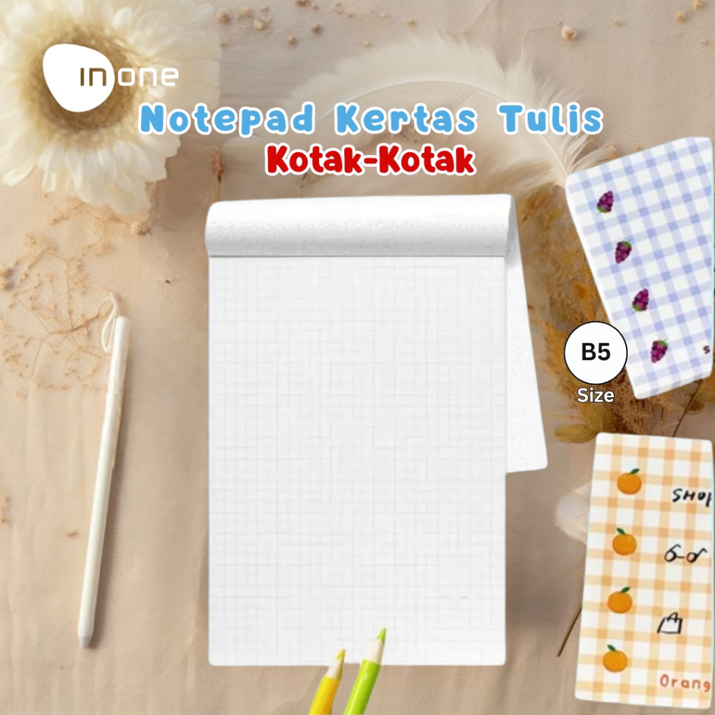 Jual Inone Notepad B5 Kertas Tulis Kotak-Kotak Black and White ...