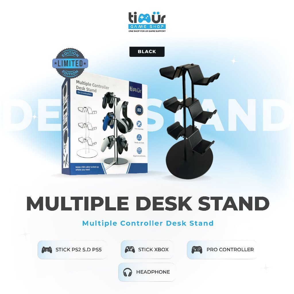 Jual Multiple Controller Desk Stand Tempat Stick Stik PS3 PS4 PS5 Xbox ...