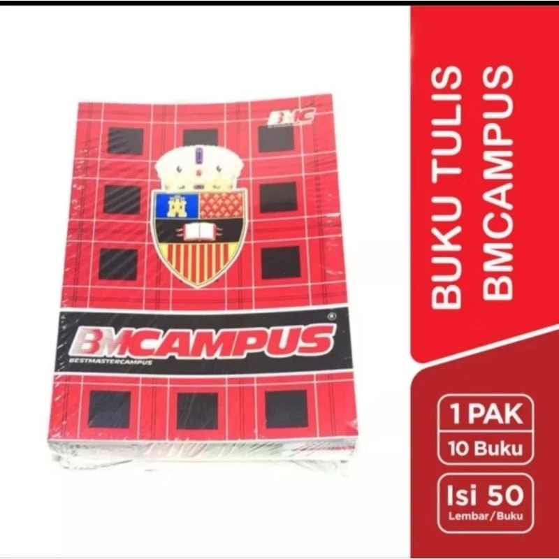 Jual Buku Tulis Merek Bmcampus Isi 50 lembar 1 Pak Isi 10 Buku Tulis ...
