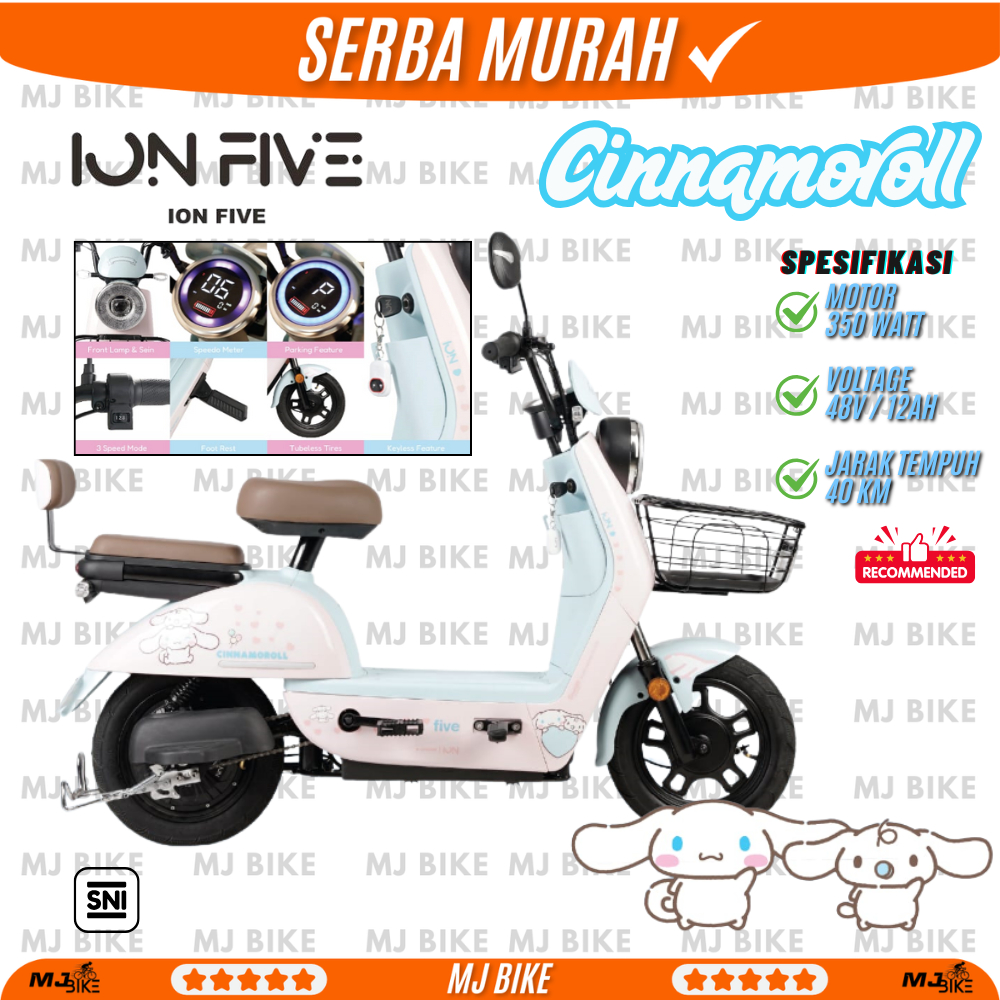 Jual SEPEDA LISTRIK ION FIVE CINNAMOROLL / HELLO KITTY 350 WATT / TC ...