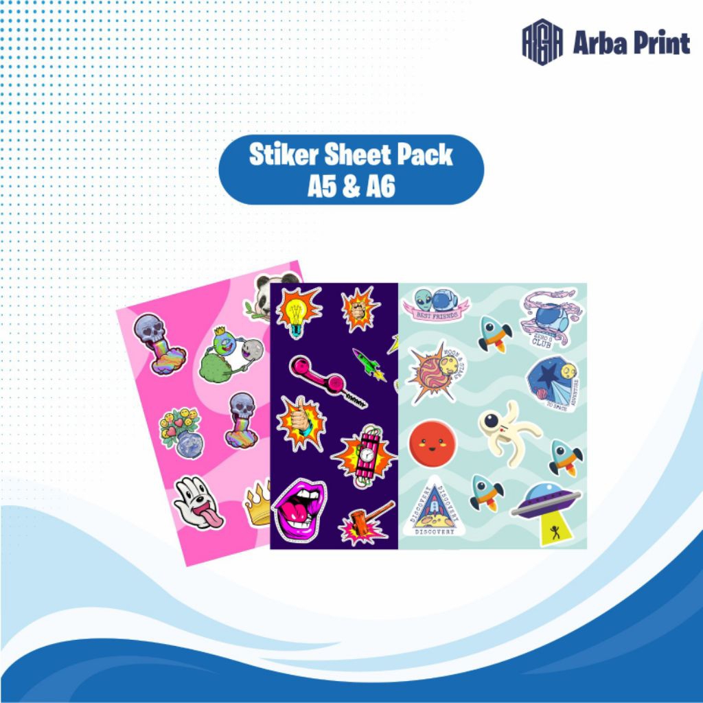 Jual Cetak Stiker Sheet A5/A6 FREE TEMPLATE ATAU CISTOM DESIGN EVENT ...