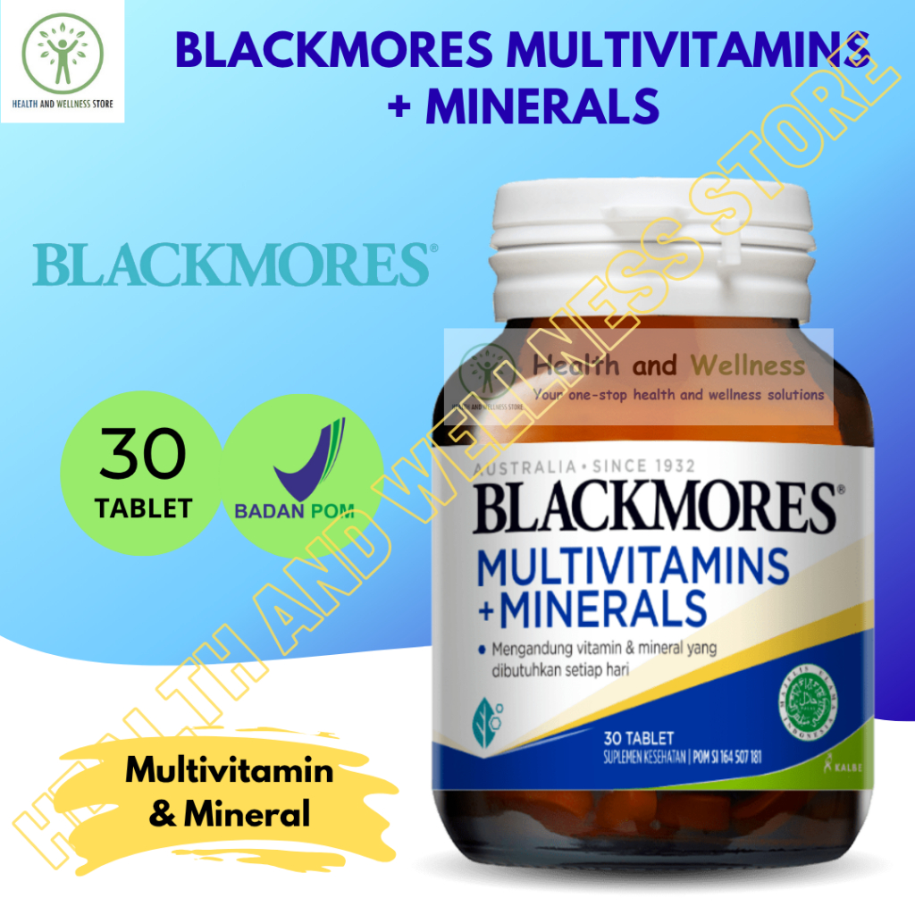 Jual Blackmores Multivitamins Plus Minerals 30 Tablet Vitamin Imun | Shopee Indonesia