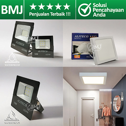 Jual ALITECO LED SOROT 10W 50W CAHAYA PUTIH, DOWNLIGHT LED OUTBOW 12WATT PERSEGI CAHAYA PUTIH ...