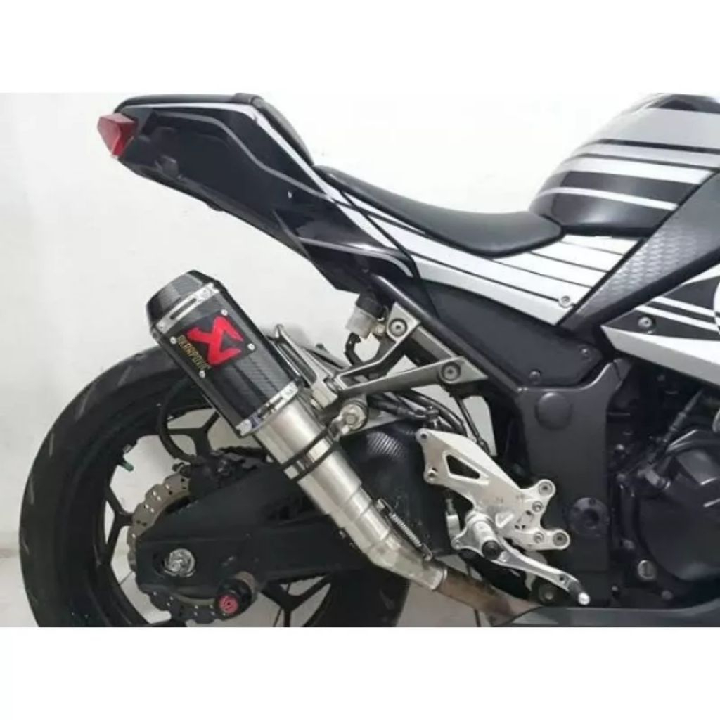 Jual Knalpot Racing Akrapovic gp m1 +slipon for mt25 R25 z250 Ninja 250fi old Ninja250 fi new ...